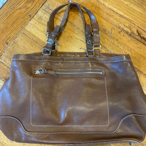 Coach | Bags | Coach Whiskey Leather Xl Tote E5s 538 | Poshmark